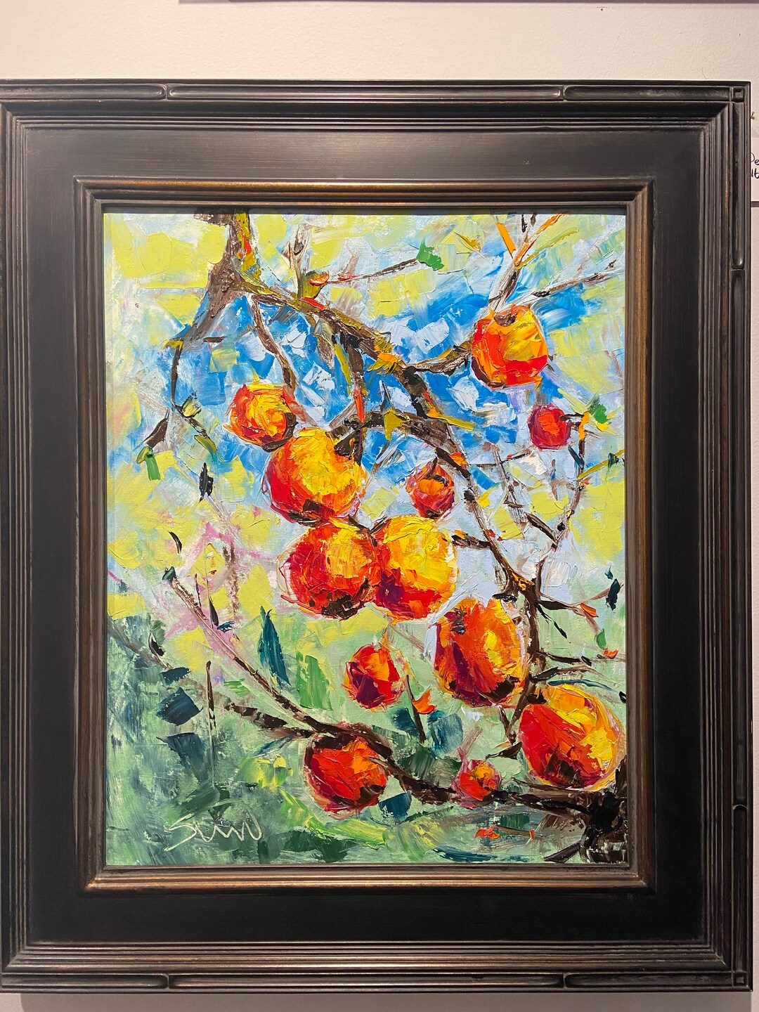 PERSSIMON MEMORY, Original Oil Painting, Impressionist, Wall Art ...