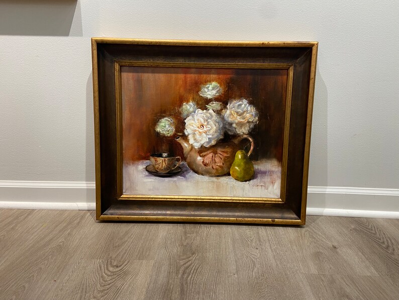 TEA TIME, Original Oil Painting, Canvas Art, Tea Art, Impressionist ...