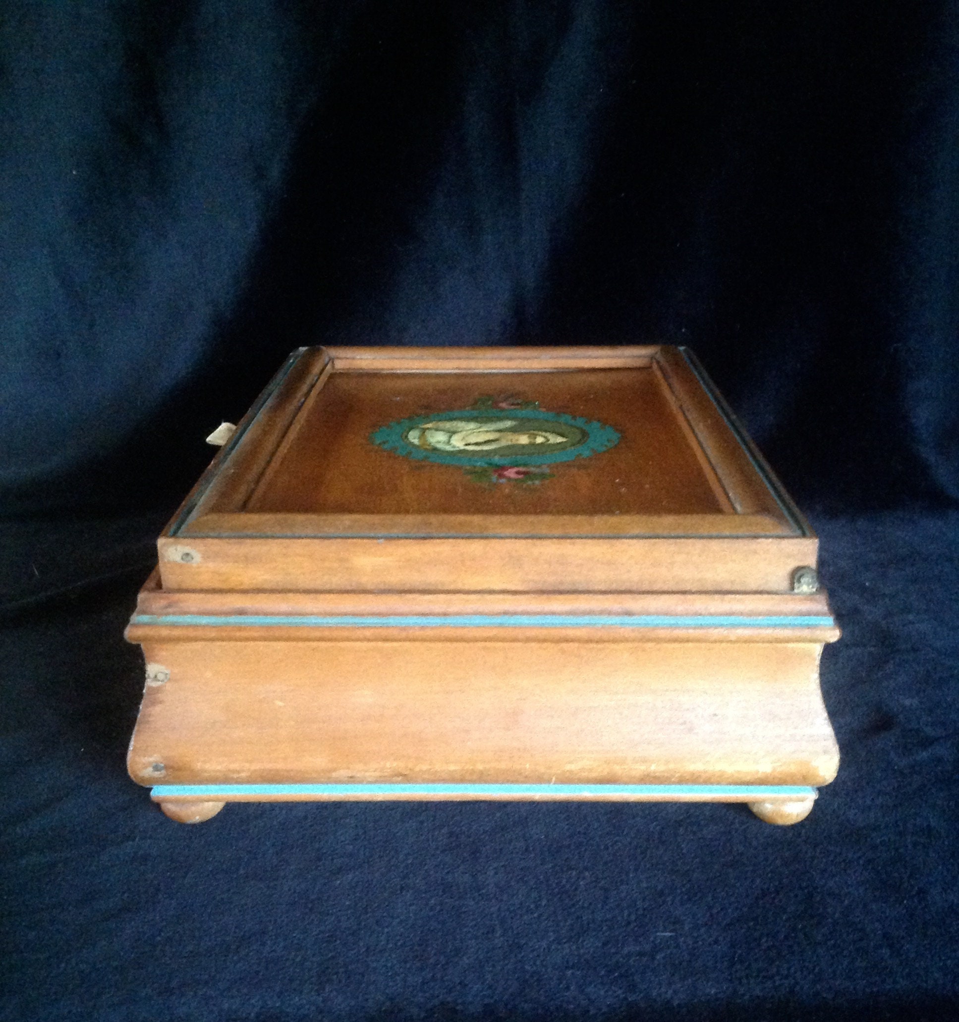 Antique 1900s Victorian Handcrafted Wooden Jewelry Box - Etsy
