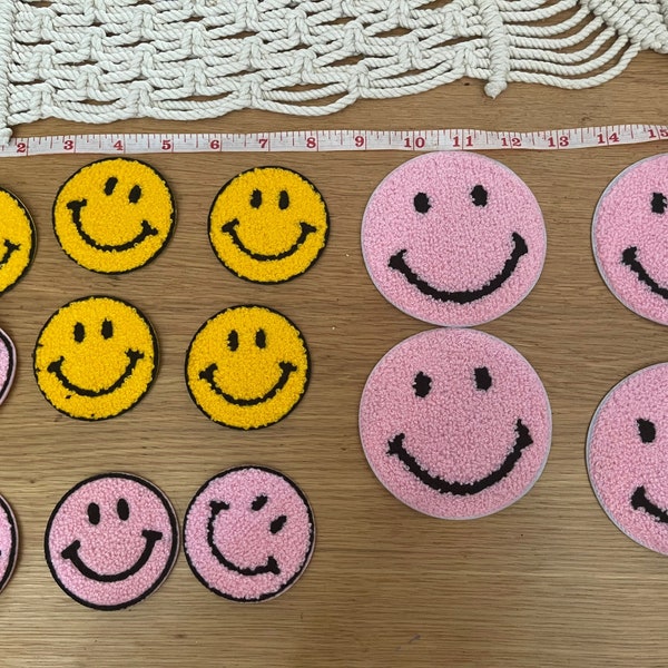 Smiley Face Chenille Patches - Etsy