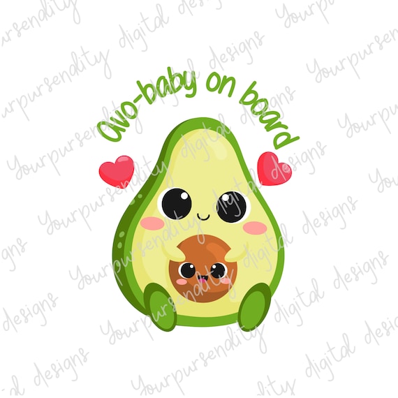 Avo-baby on Board I Have a Baby on Board Valentines Design - Etsy