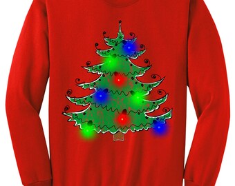 Light up christmas sweater | Etsy