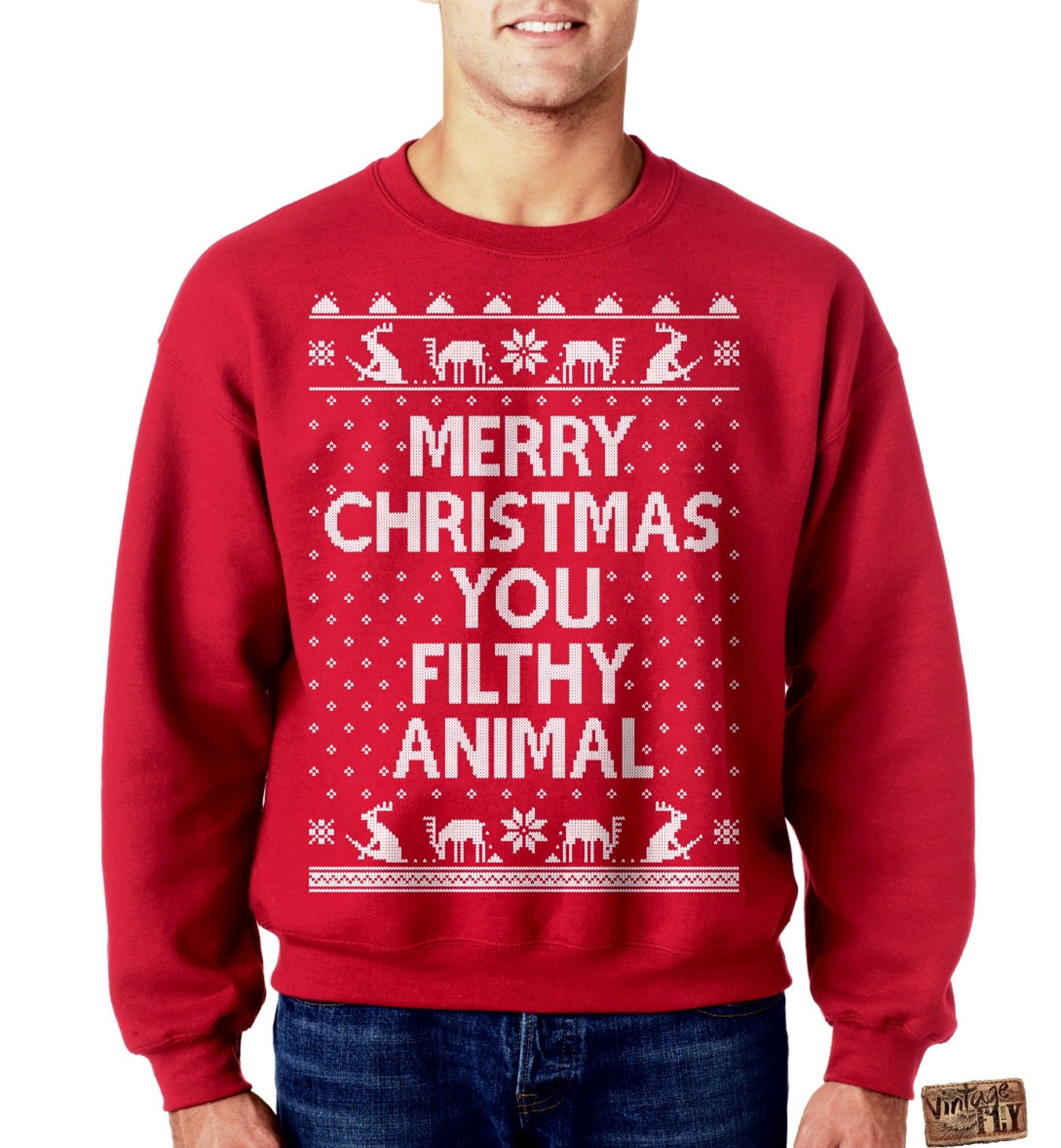 MERRY CHRISTMAS You Filthy Animal - Ugly Christmas Sweater - Unisex ...