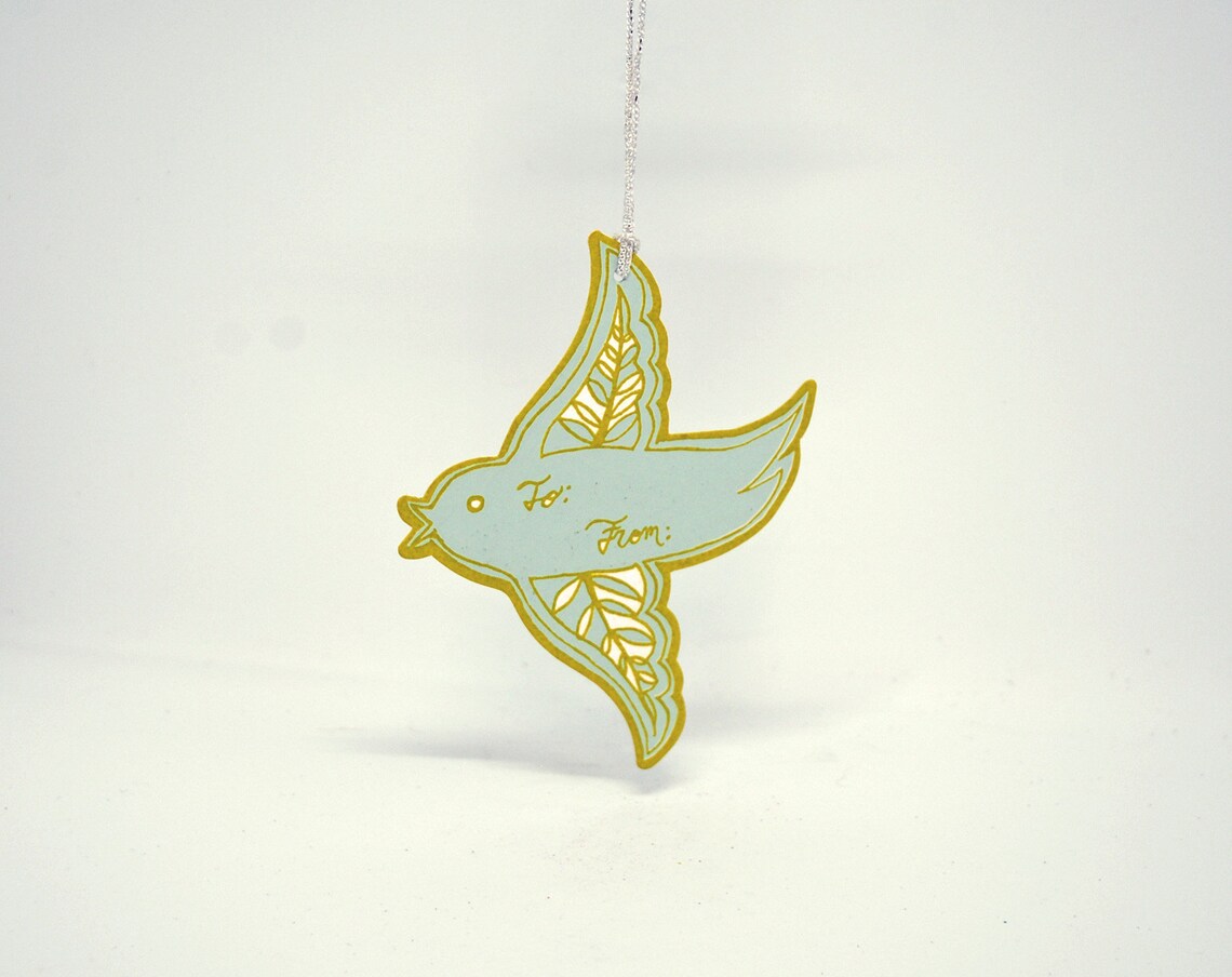 Bird Gift Tag Set of 3 - Etsy