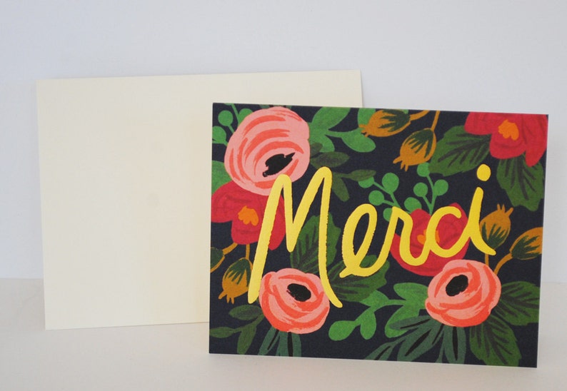 Merci Handmade Thank You Note - Etsy