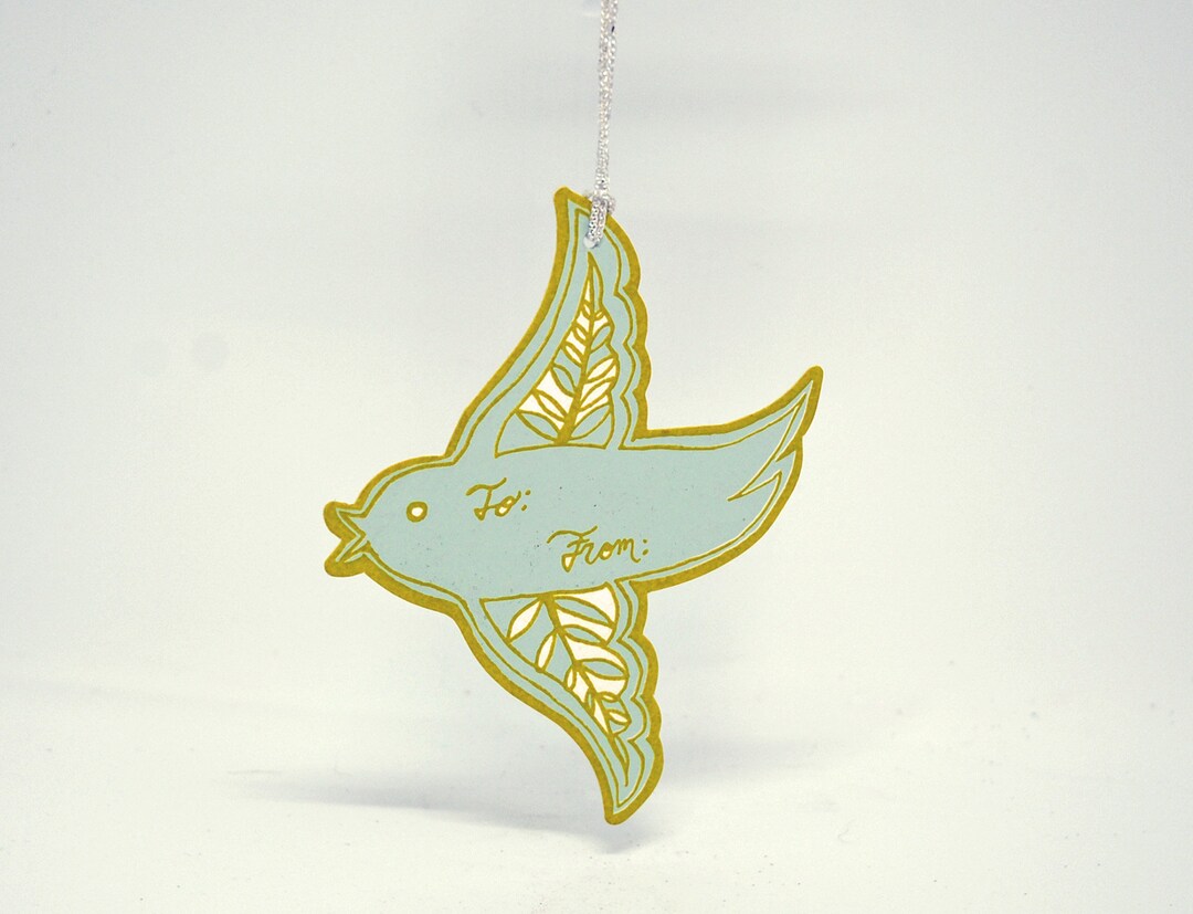 Bird Gift Tag Set of 3 - Etsy