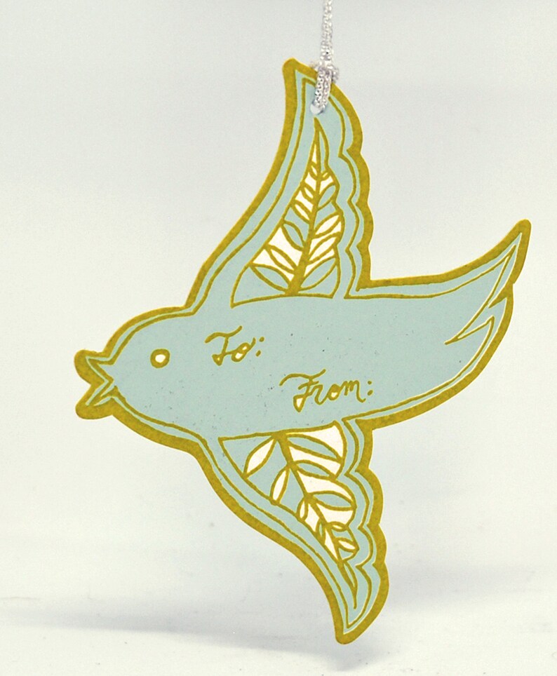 Bird Gift Tag Set of 3 - Etsy