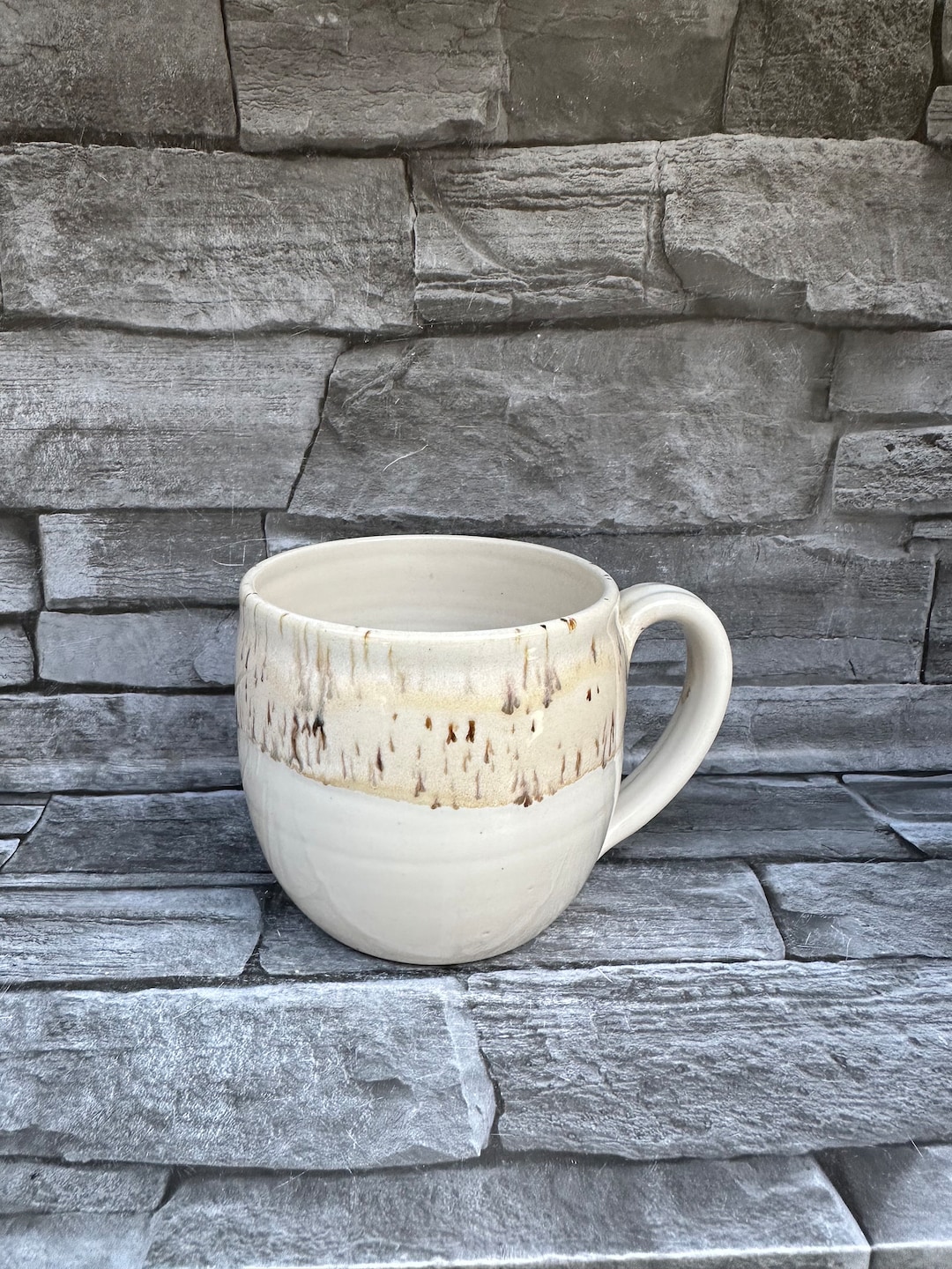 No 3 Pottery Mug, Snow Owl Mug, Snow Birch Mug, White Speckled Mug ...