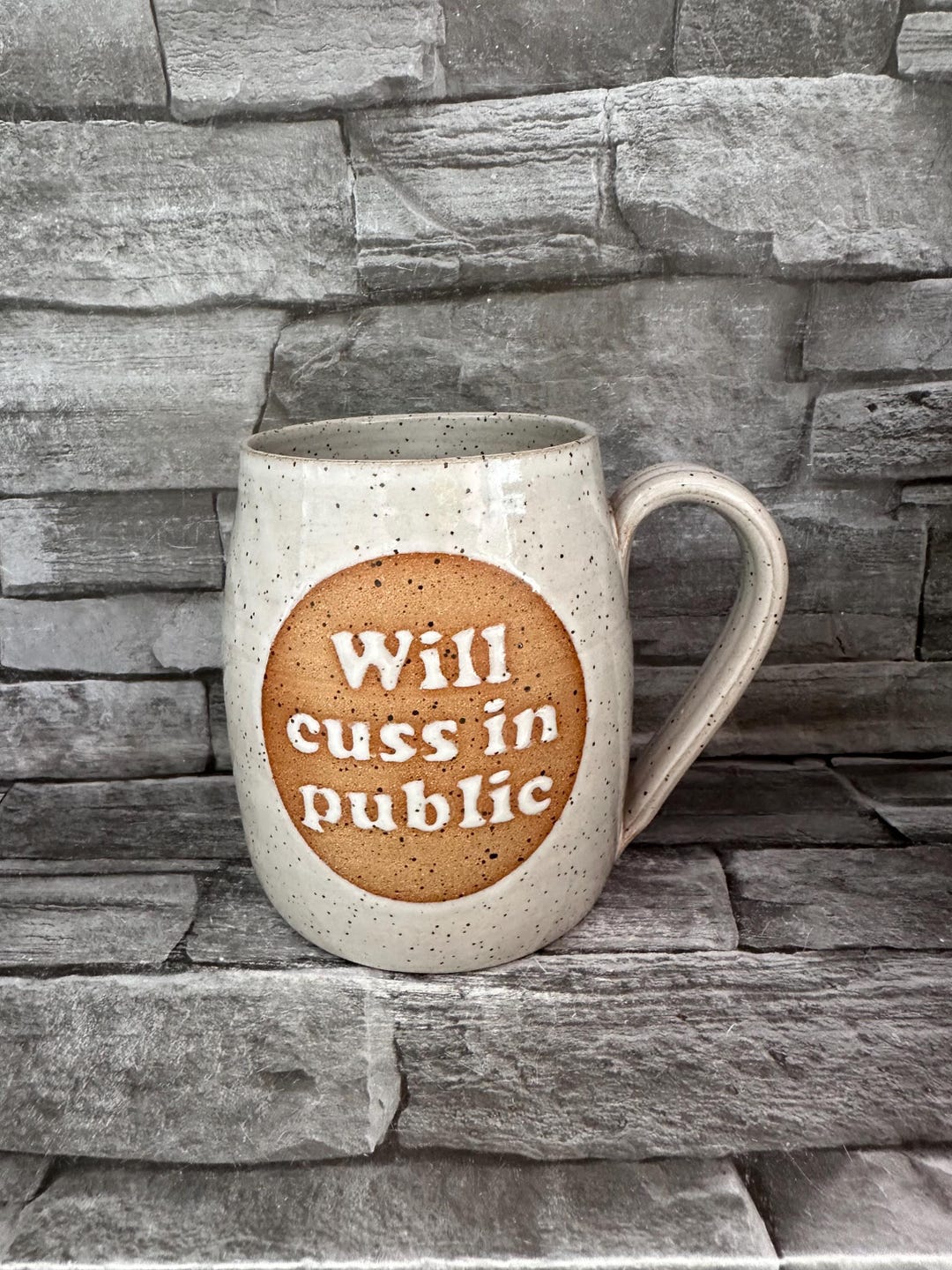 No 1 Cuss Coffee Mug, Will Cuss in Public Mug, Funny Pottery Mug, Cuss ...