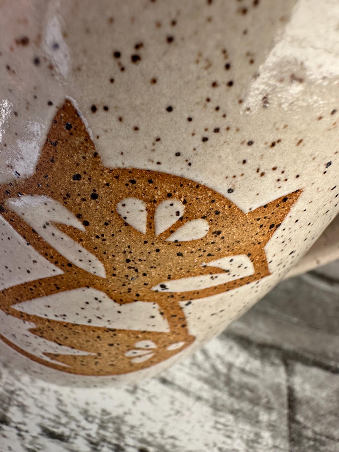 Pottery Mug, Foxy Mug, White Mug, Fox Mug, White Fox Coffee Mug, Black ...