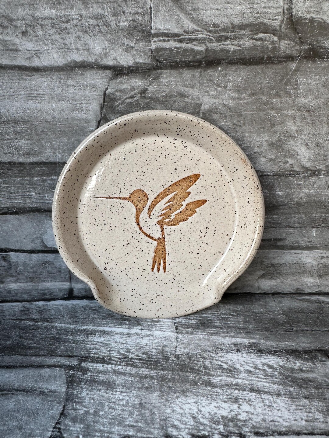 Hummingbird Spoon Rest, Bird Spoon Rest, White Hummingbird Spoon Rest ...