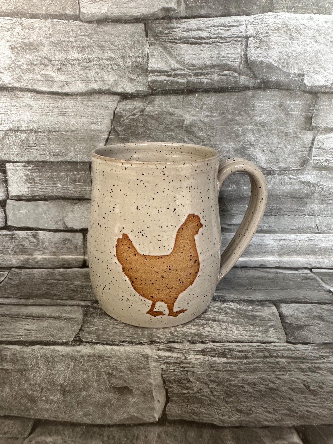 White Pottery Mug, Chicken Mug, Chicken Mug, Bird Coffee Mug, Hen ...