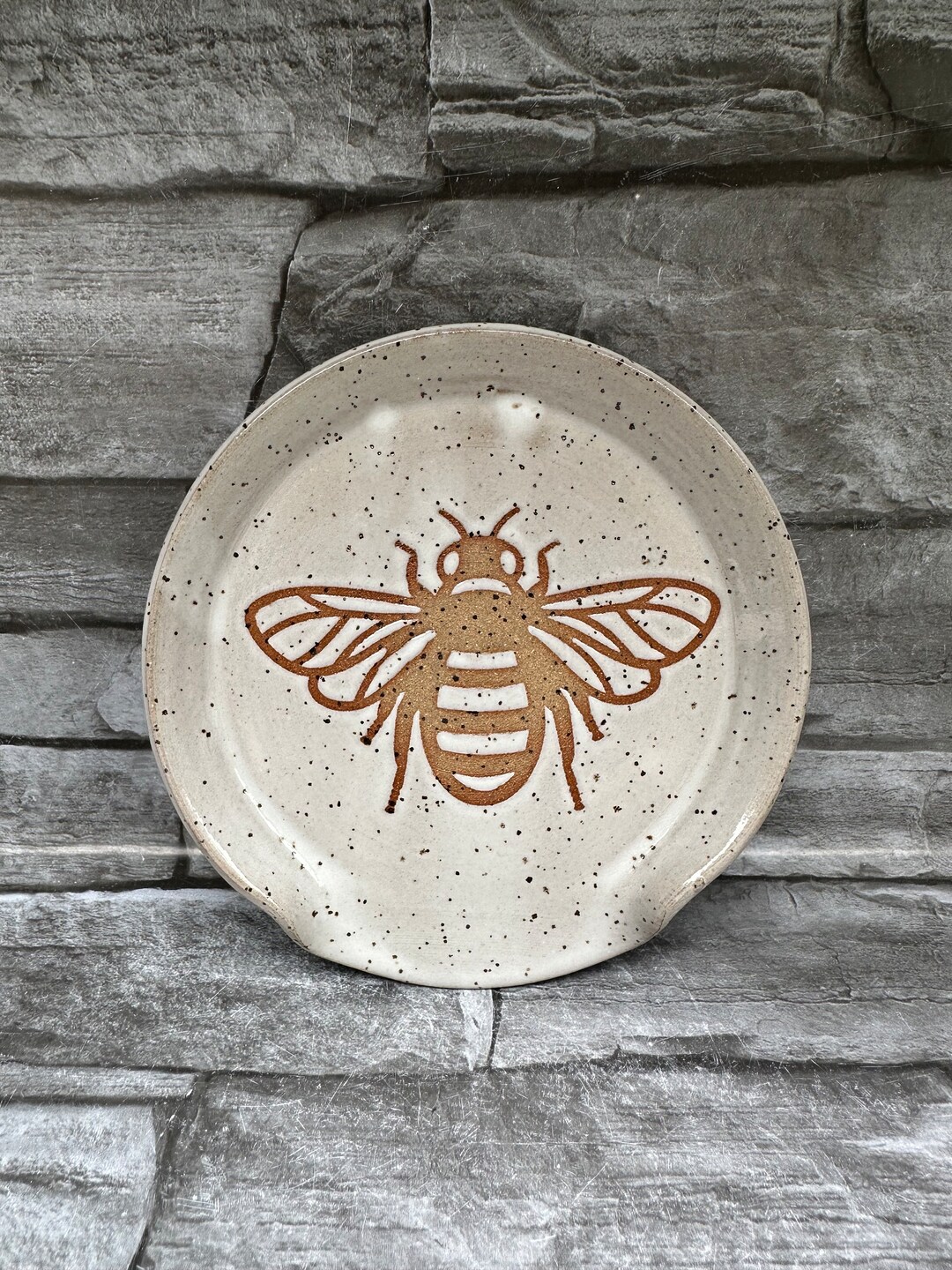 Bee Spoon Rest, Bumblebee Spoon Rest, White Bee Spoon Rest, Honey Bee ...