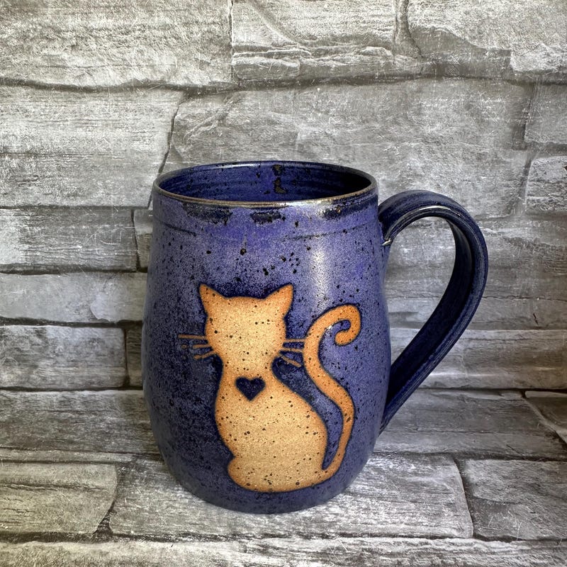 Pottery Cat - Etsy