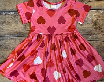 Girls Heart Dress | Etsy