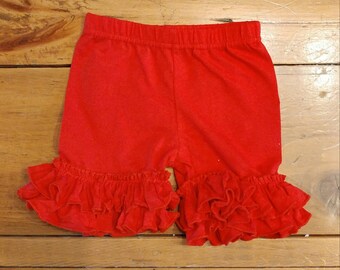 Red Ruffle Shorts | Etsy