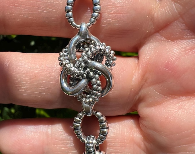 Lagos Caviar Sterling Silver Love Knot Link Bracelet - Etsy