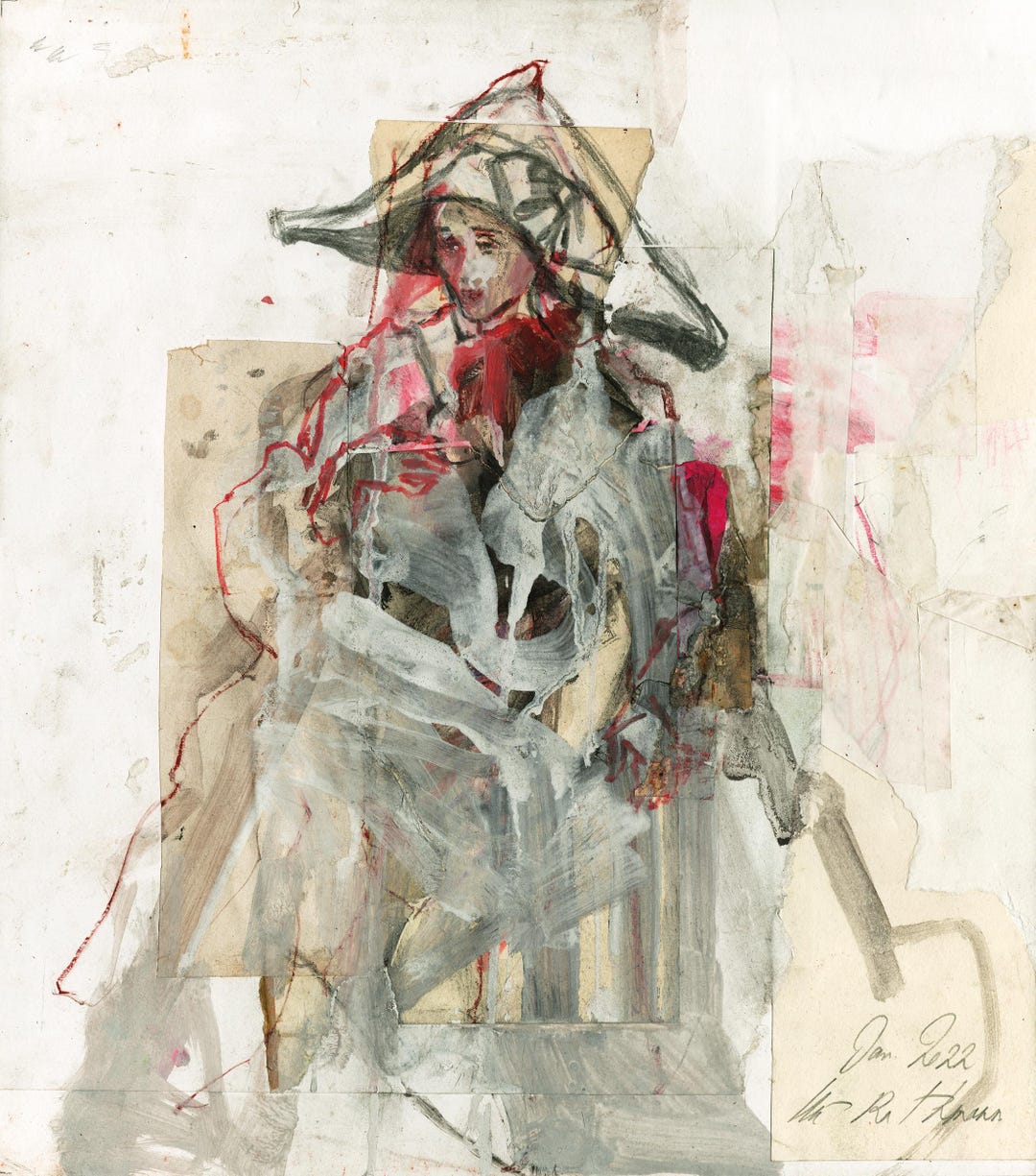 Original Drawing, "hommage à Leonora Carrington Iv", Mixed Media on ...