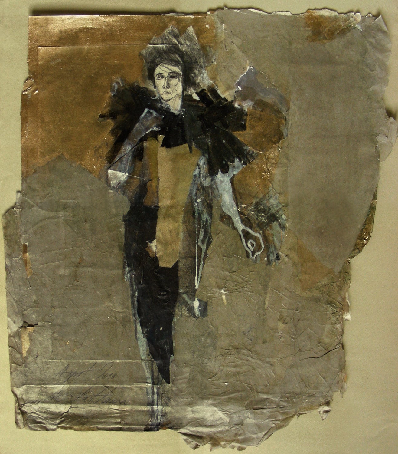 Original Drawing, Mixed Media on Paper and Collage, 20x18 - Etsy