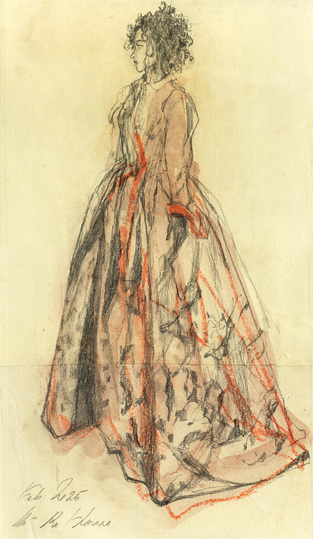 Original Drawing, "hommage à Reynolds Iii", Mixed Media on Paper, 17x10 ...