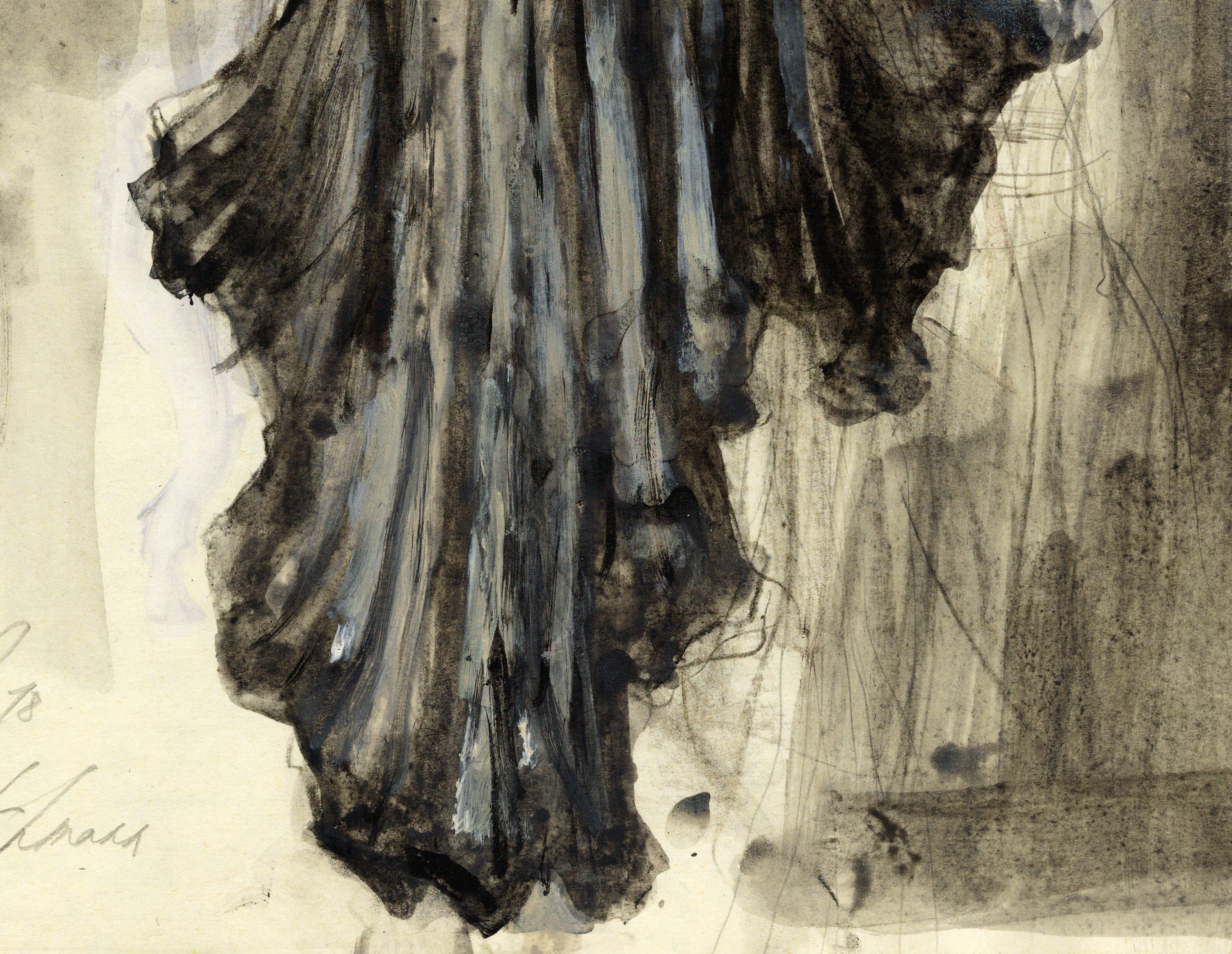 Original Drawing, hommage à Van Dongen Ix, Mixed Media on Paper, 24x17 ...