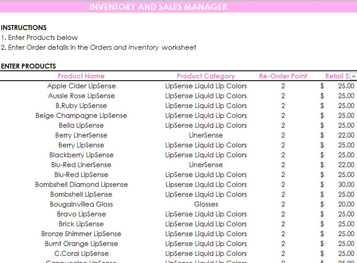Inventory Tracker - Etsy
