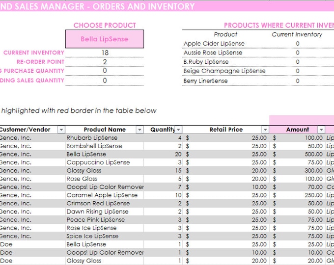 Inventory Tracker - Etsy
