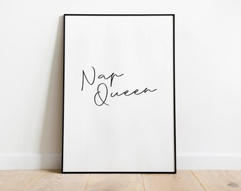 8x10 Nap Queen Printable Wall Art, Nap Queen Print, Nap Queen, Bedroom ...