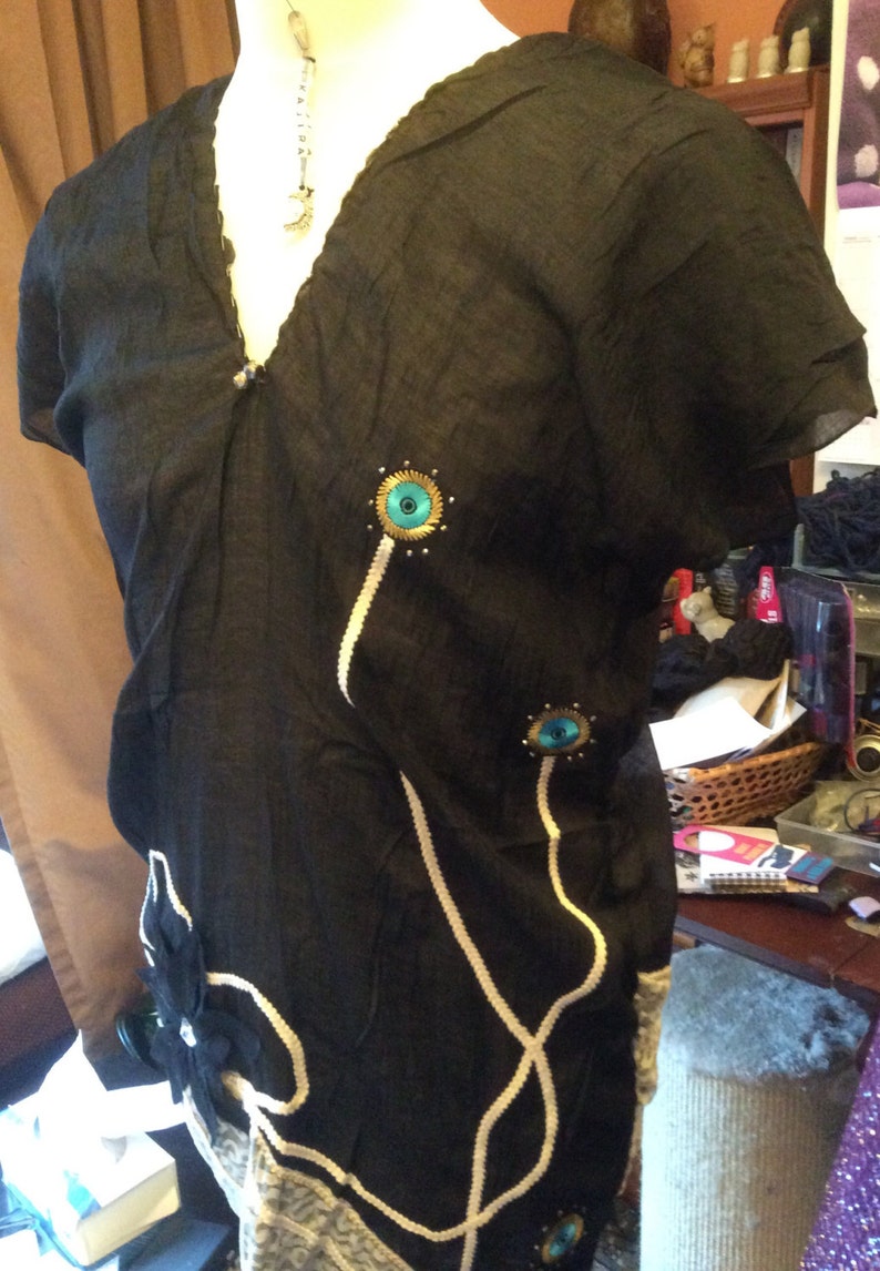 Hand Made New SEPHTA Gorean Kajira Beautiful Black Embroidered | Etsy