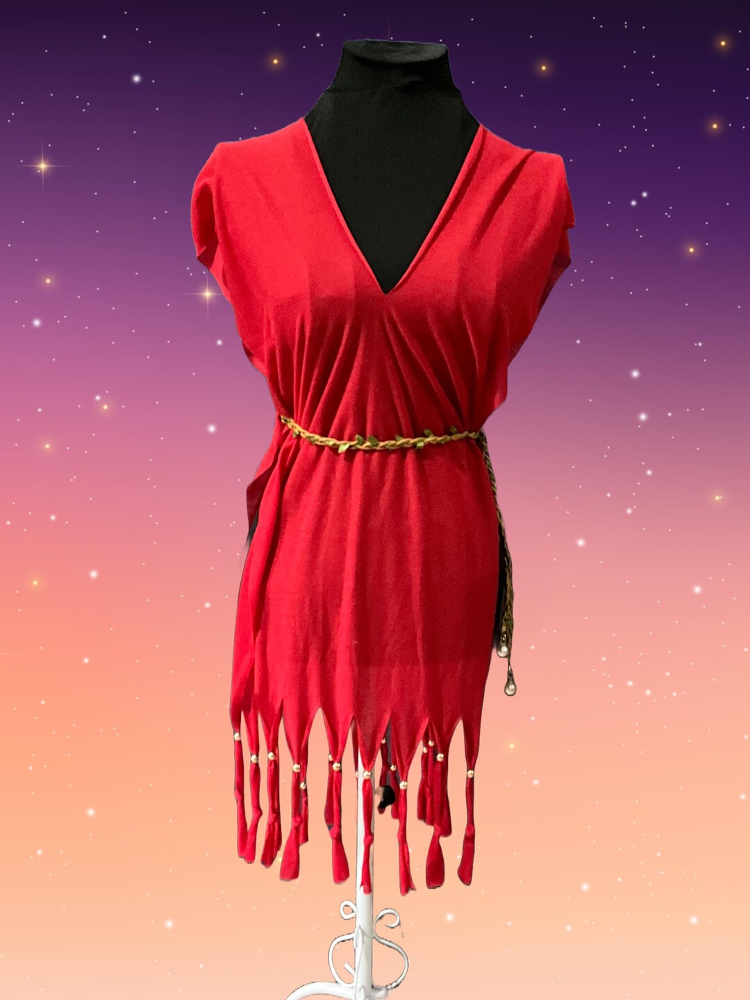 Hand Made New IVY Gorean Beaded Red Ta-teera Kajira Pleasure Slave ...