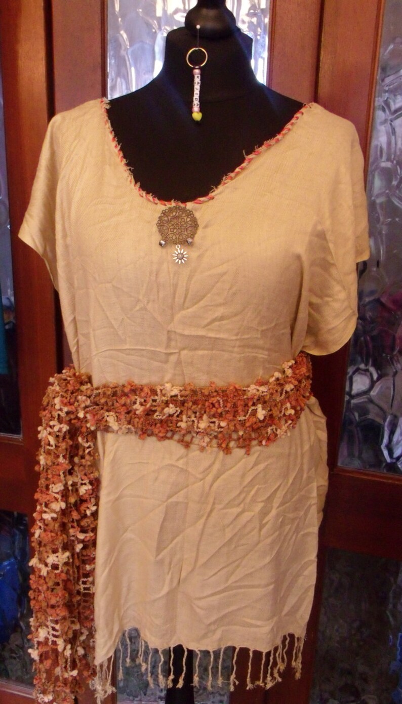 Hand Made New BRIAR Gorean Kajira Cream Fringed Camisk - Etsy