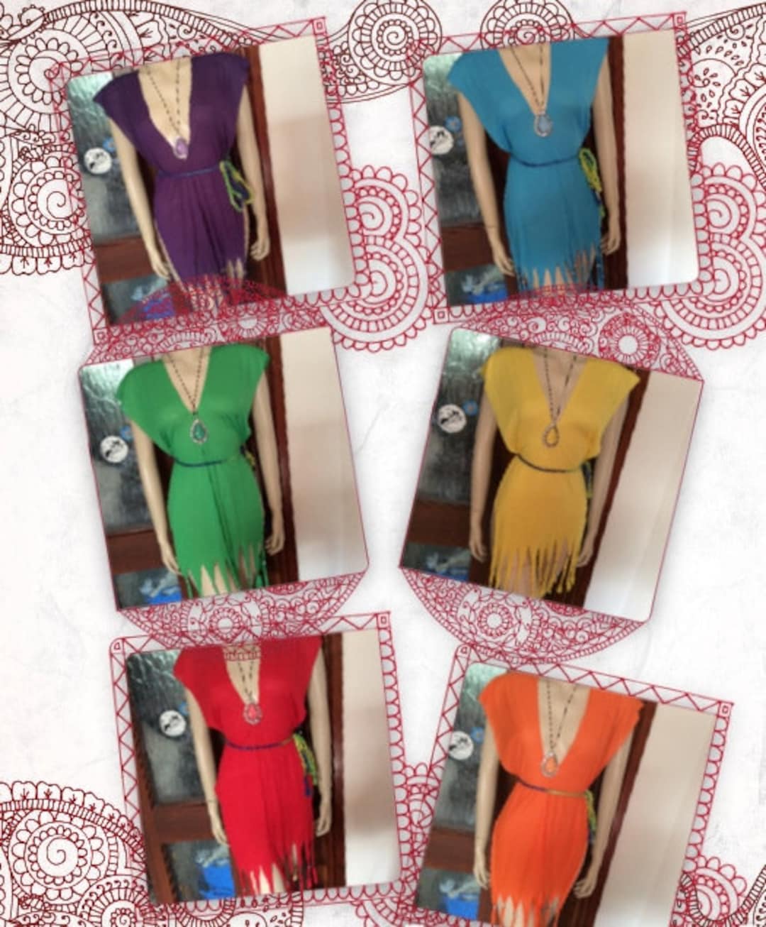 Hand Made New RAINBOW Gorean Kajira Slavewear ONE Camisk Ta-teera With ...