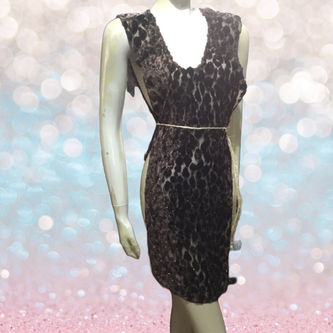 Hand Made New GEOLLIE Gorean Brown Velvet Texture Sheer Ta-teera Kajira ...