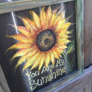 You Are My Sunshine, Sunflower, Window Screen Hand Painted Art - Etsy