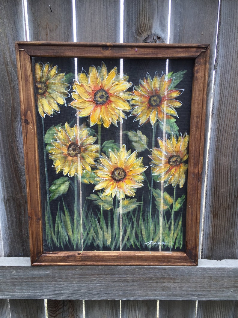 Sunflowersrusticsunflowerswindow Screen - Etsy