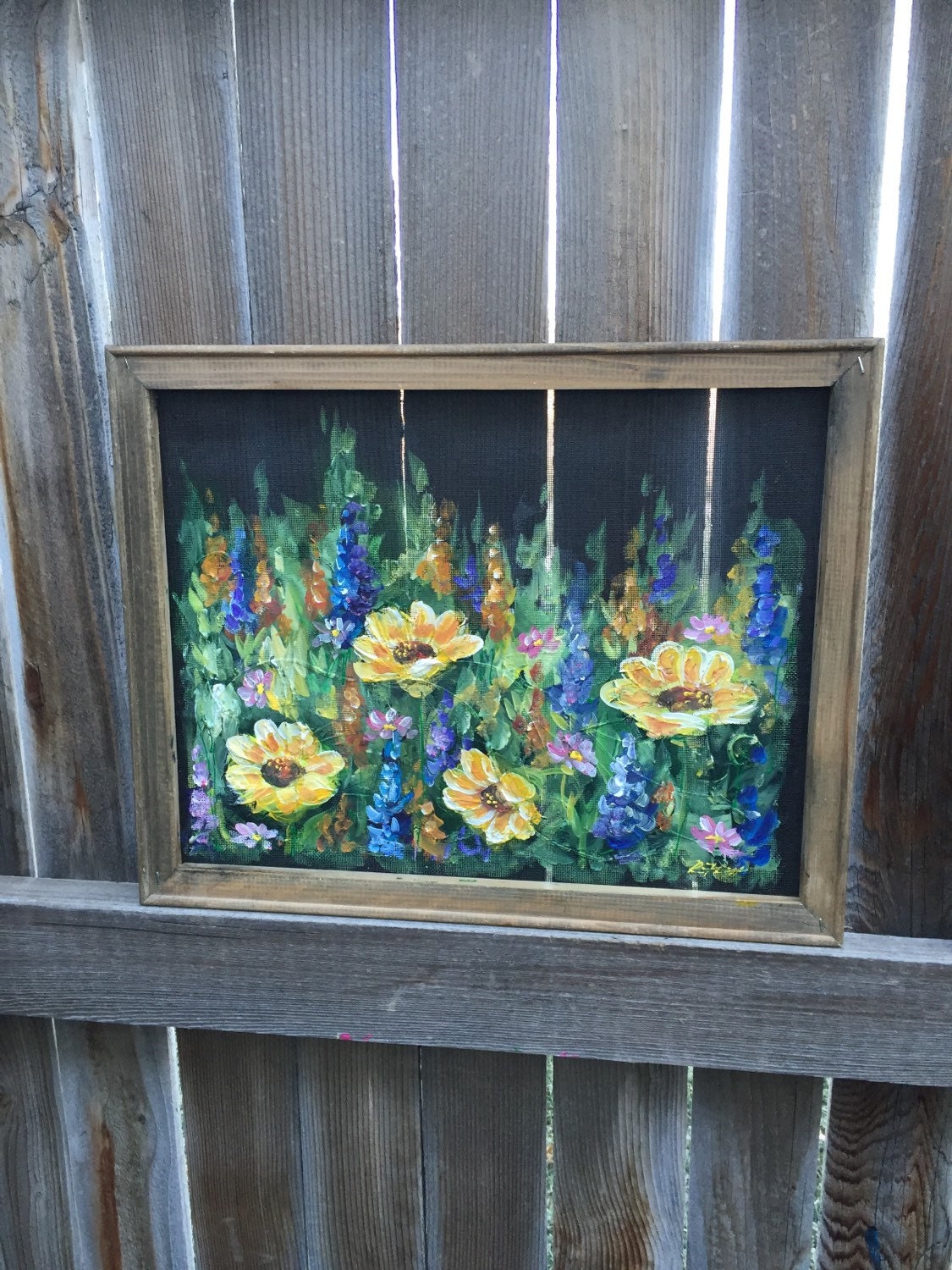 Wild Flowers With Yellow Flowers I Window Screen Decor Your - Etsy Canada