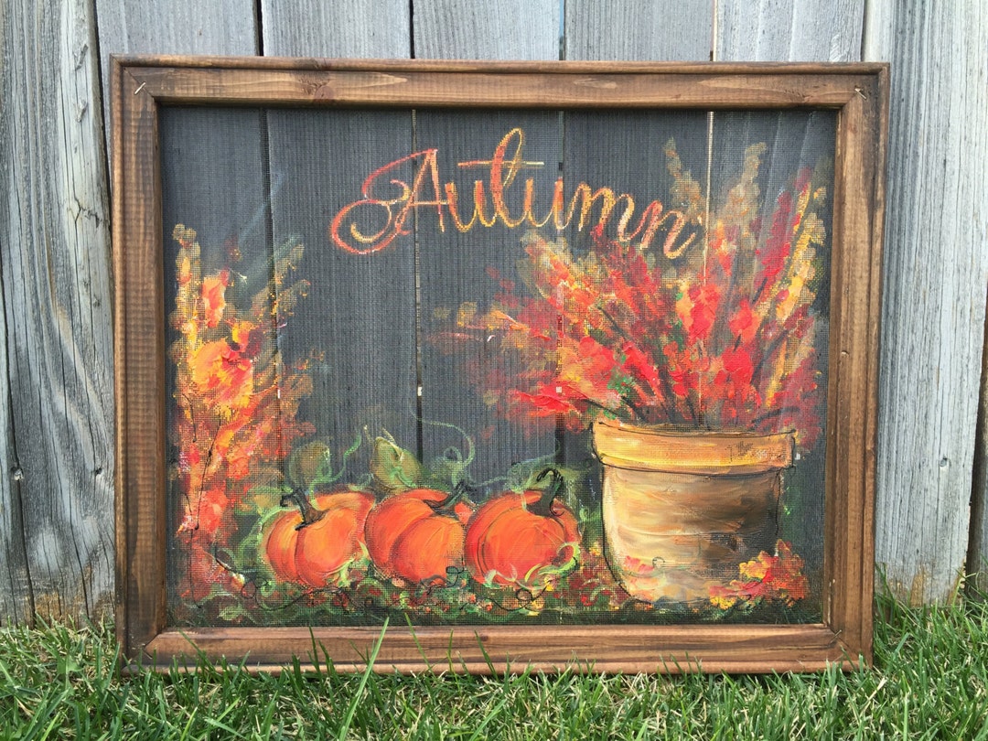 Fall Art ,MADE TO ORDER , Hand Painting, Fall Decor - Etsy