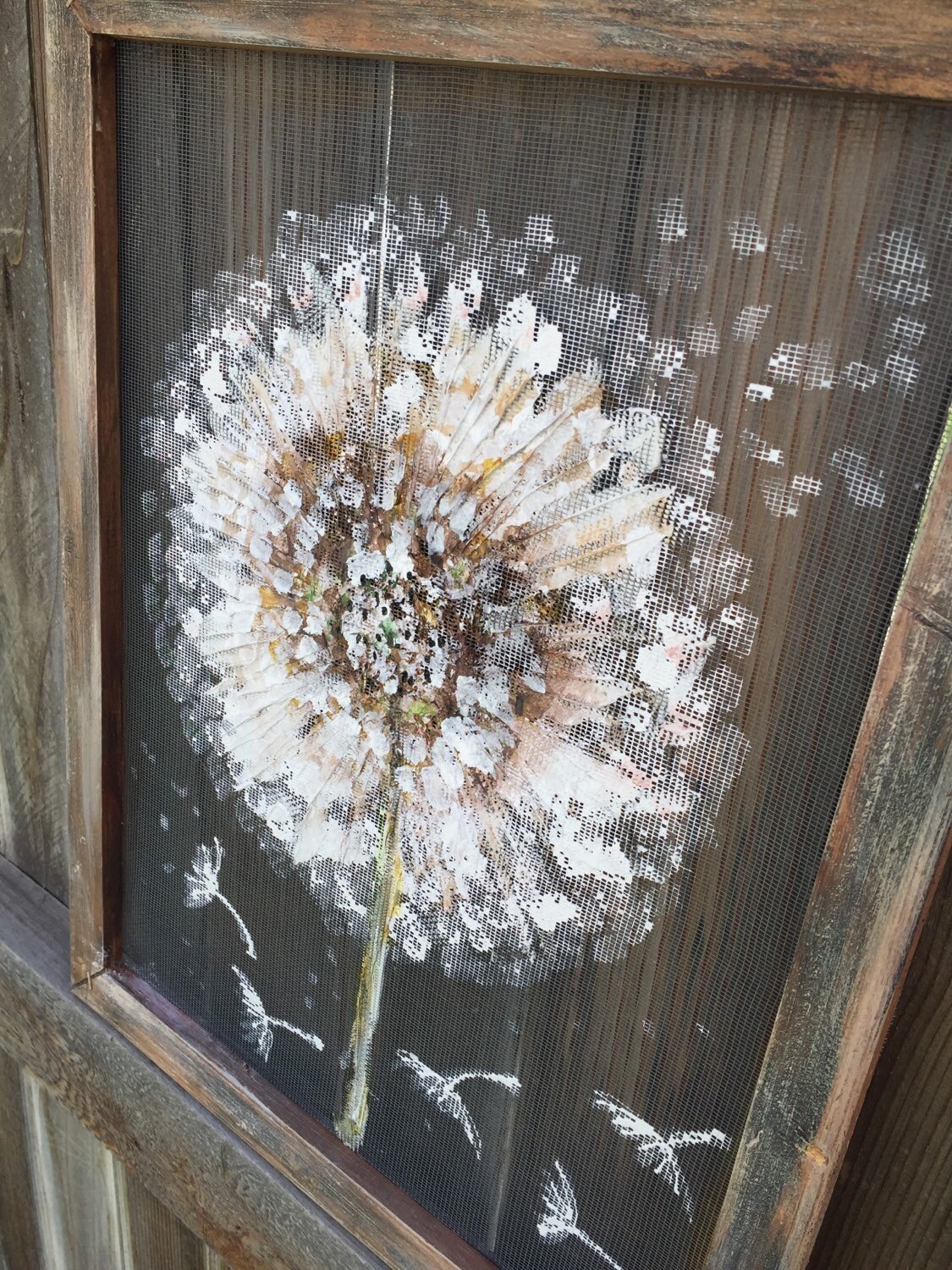 Dandelionmake a Wish Recycled hand Painting on Window - Etsy