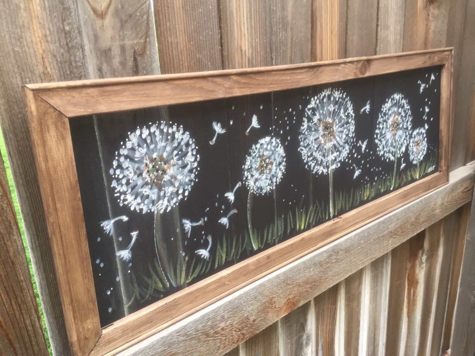 Dandelion Art Window Screen Artdandelion Gardenoutdoor - Etsy