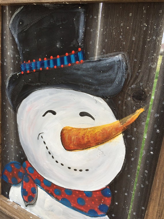 Snowman Window Painting