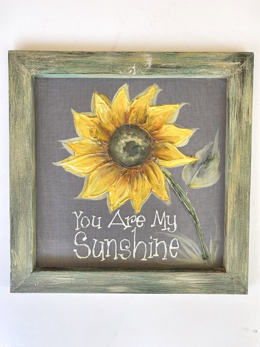 You Are My Sunshine, Sunflower, Window Screen Hand Painted Art - Etsy