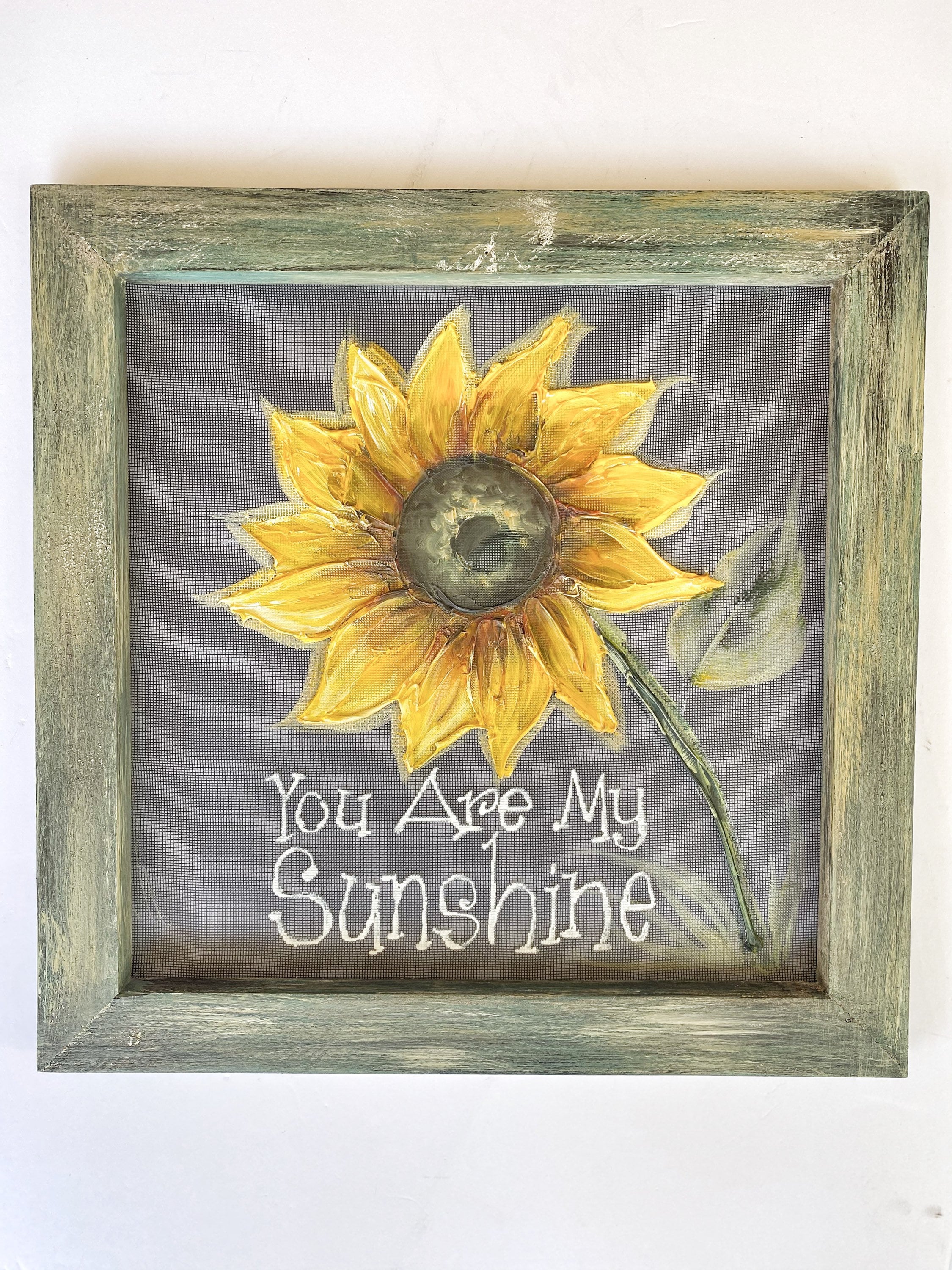 You Are My Sunshine Sunflower Window Screen Hand Painted Art - Etsy