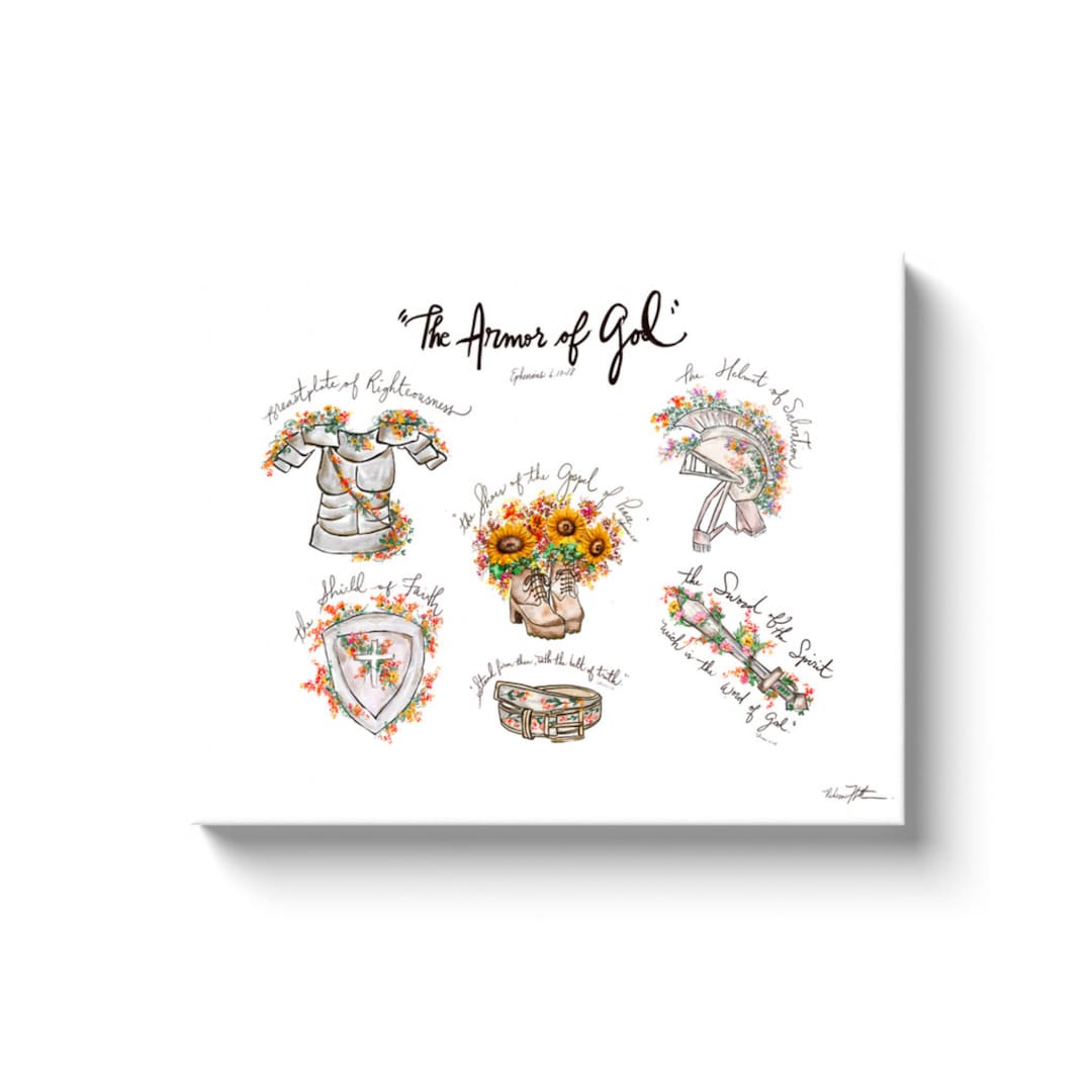 The Armor of God Canvas Wrap, Inspirational Wall Art , Gifts for Her ...