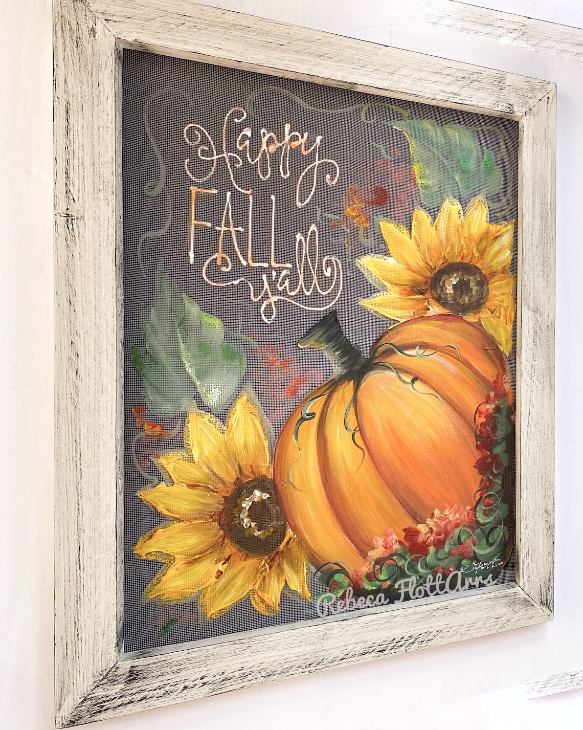 Fall Painting Pumpkin and Sunflowerwall Art Porch - Etsy