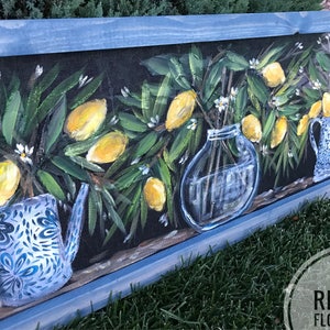 Lemons Vase, Original, Window Screen Outdoor and Indoor Art - Etsy