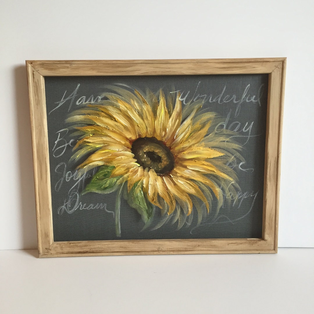 Sunflower Lll ,rustic Wood Sunflower,sunflowers With Your Favor Quote ...