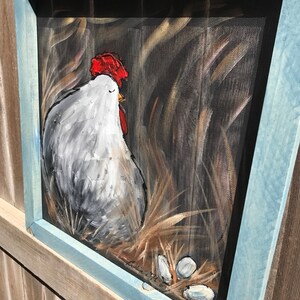 Farmhouse Beautiful Rustic Chicken Art - Etsy