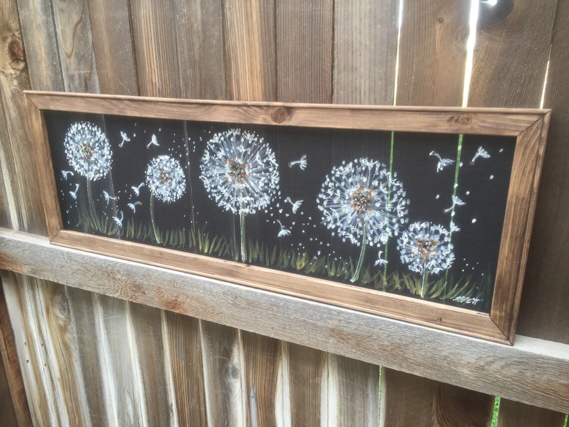 Dandelion Art Window Screen Artdandelion Gardenoutdoor - Etsy