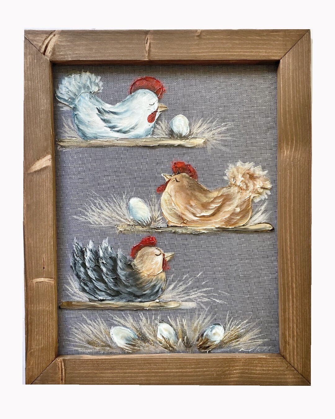 Chickens,rustic Art,country Art ,chickens Friends,painted Windows ...