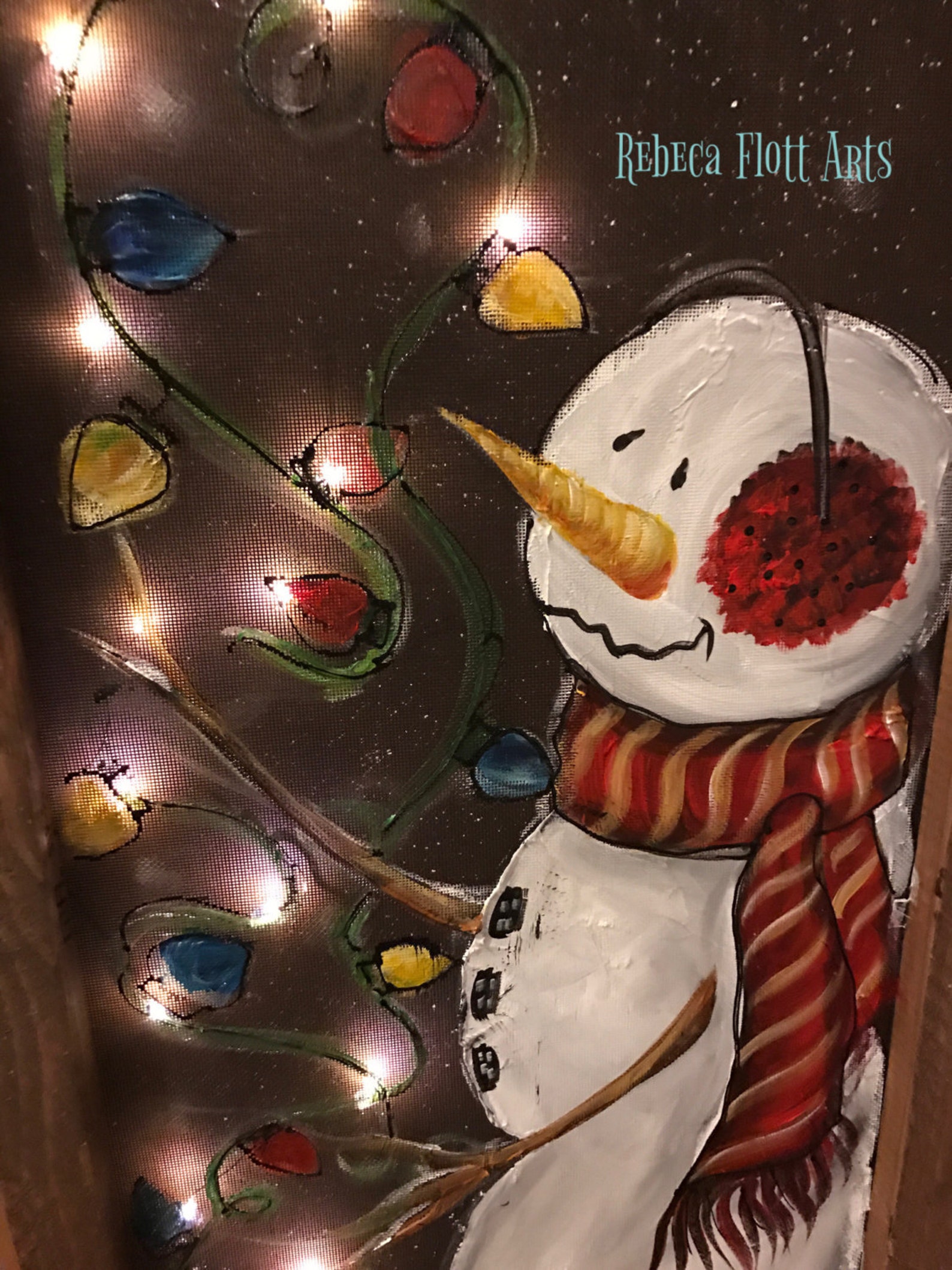 Let It Snow , Window Screen Hand Painting With Light , - Etsy